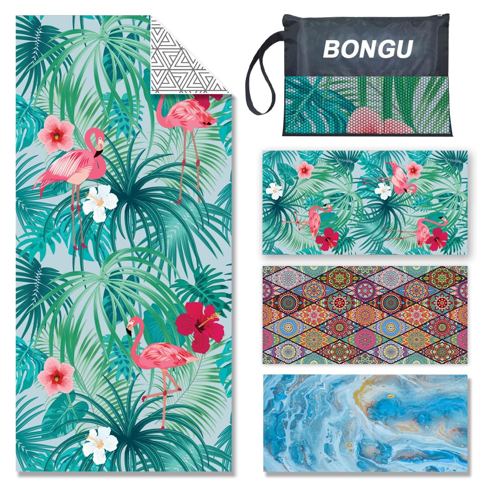 Beach Towel Quick Dry 180x90cm Pool Towels with Travel Bag,Oversized ...