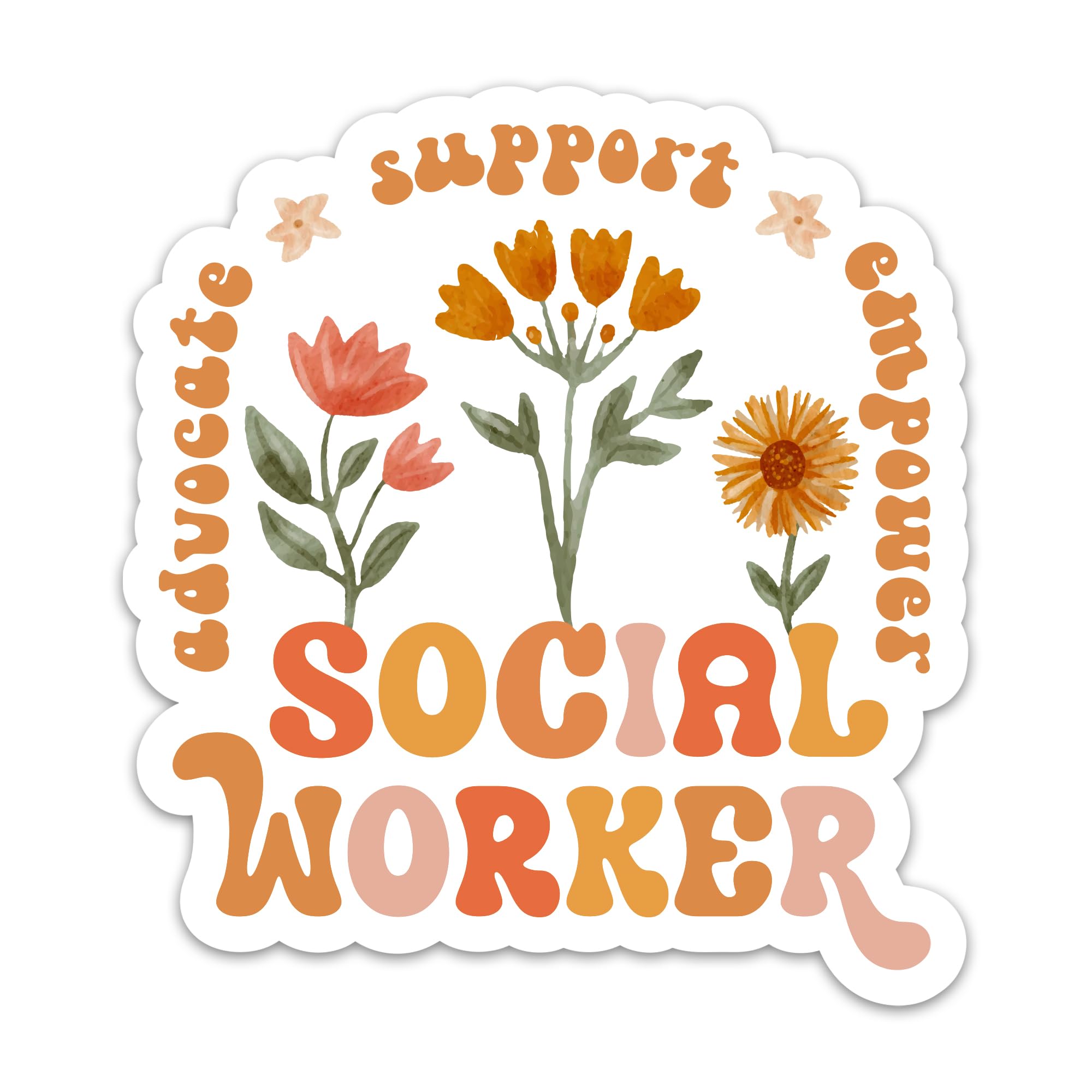 Amazon.com: TANGOGLAM Social Worker Sticker, Social Justice Vinyl ...