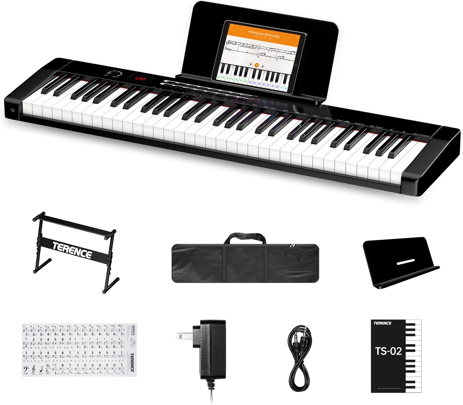Amazon.com: TERENCE 61 Keys Piano Keyboard, Electronic Digital Piano ...