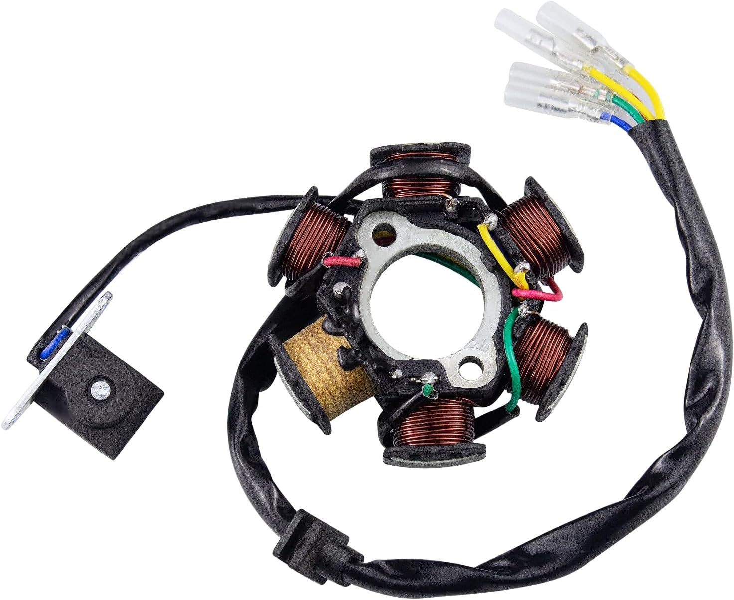 125cc Starter GOOFIT 6-Coil Magneto Stator For GY6 50cc-125cc Engines - Moped/ATV/Dirt Bike ...