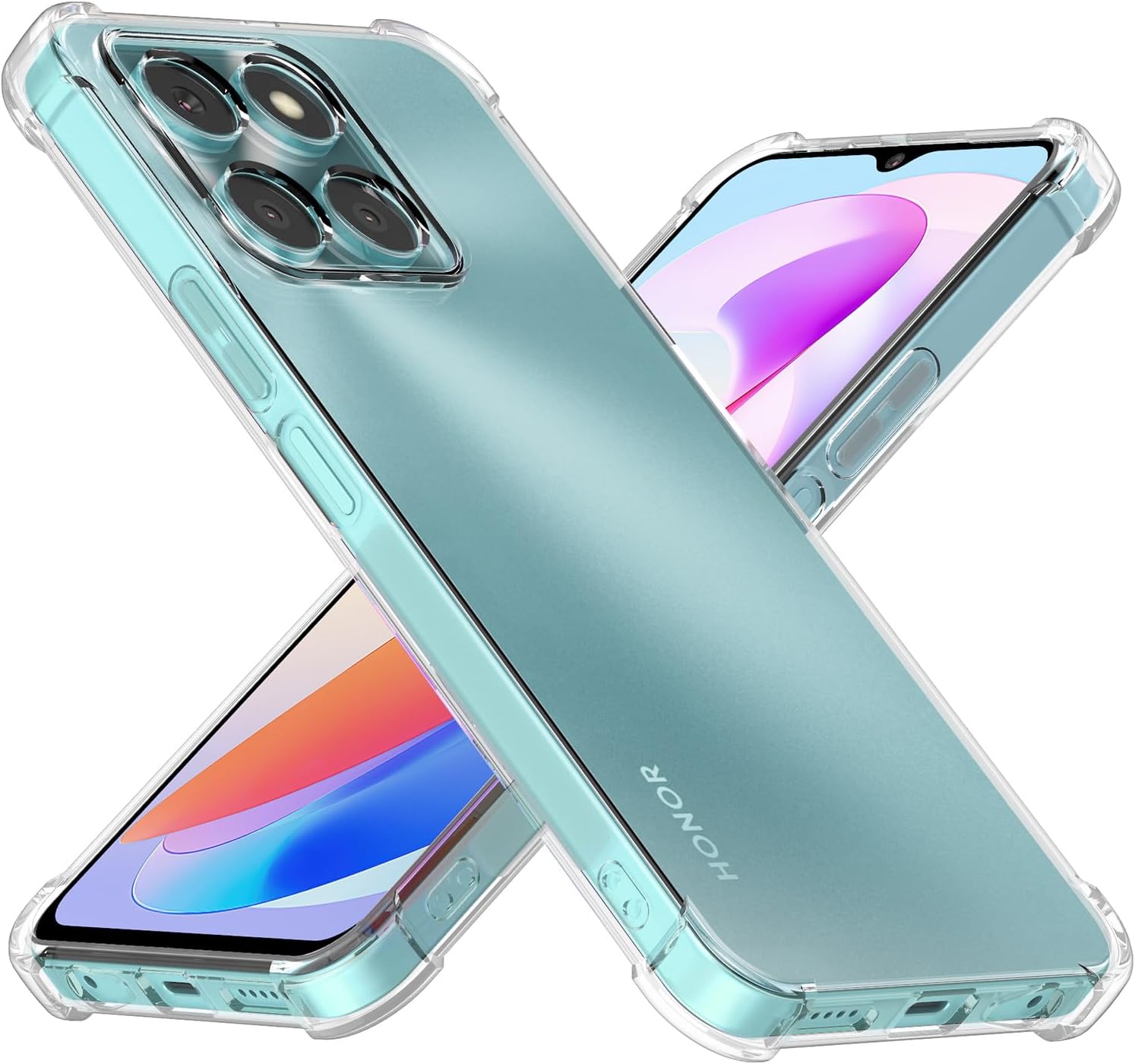 Cresee Case for Honor X6a, Clear Phone Case with Reinforced Corners ...