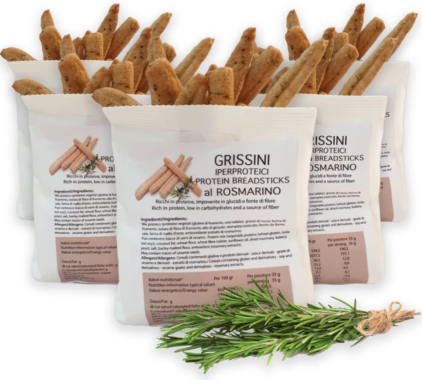GRISSINI PROTEICI Line@diet 5 x 35g | > 33% di proteine, senza zucchero ...