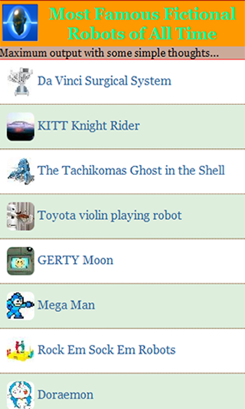 Most Famous Fictional Robots of All Time:Amazon.com:Appstore for Android