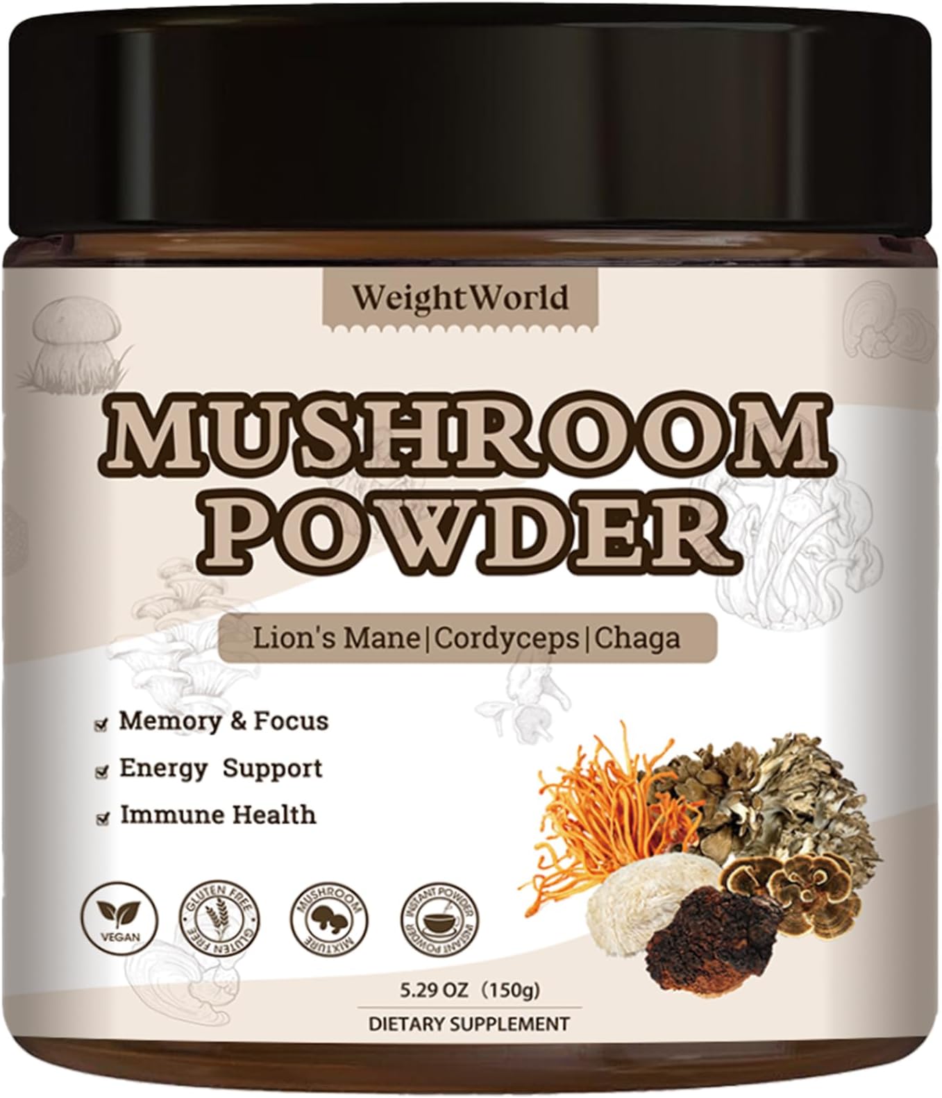Amazon.com: WELLNESS LABSRX Mushroom Powder, 25 in 1 Mushrooms ...