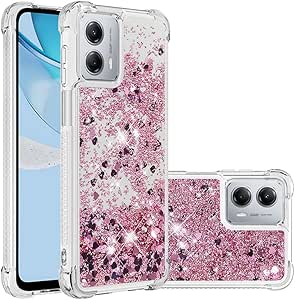 Amazon.com: Monwutong Slim Fit Phone Case for Motorola G 5G 2023,Soft TPU Glitter Liquid ...