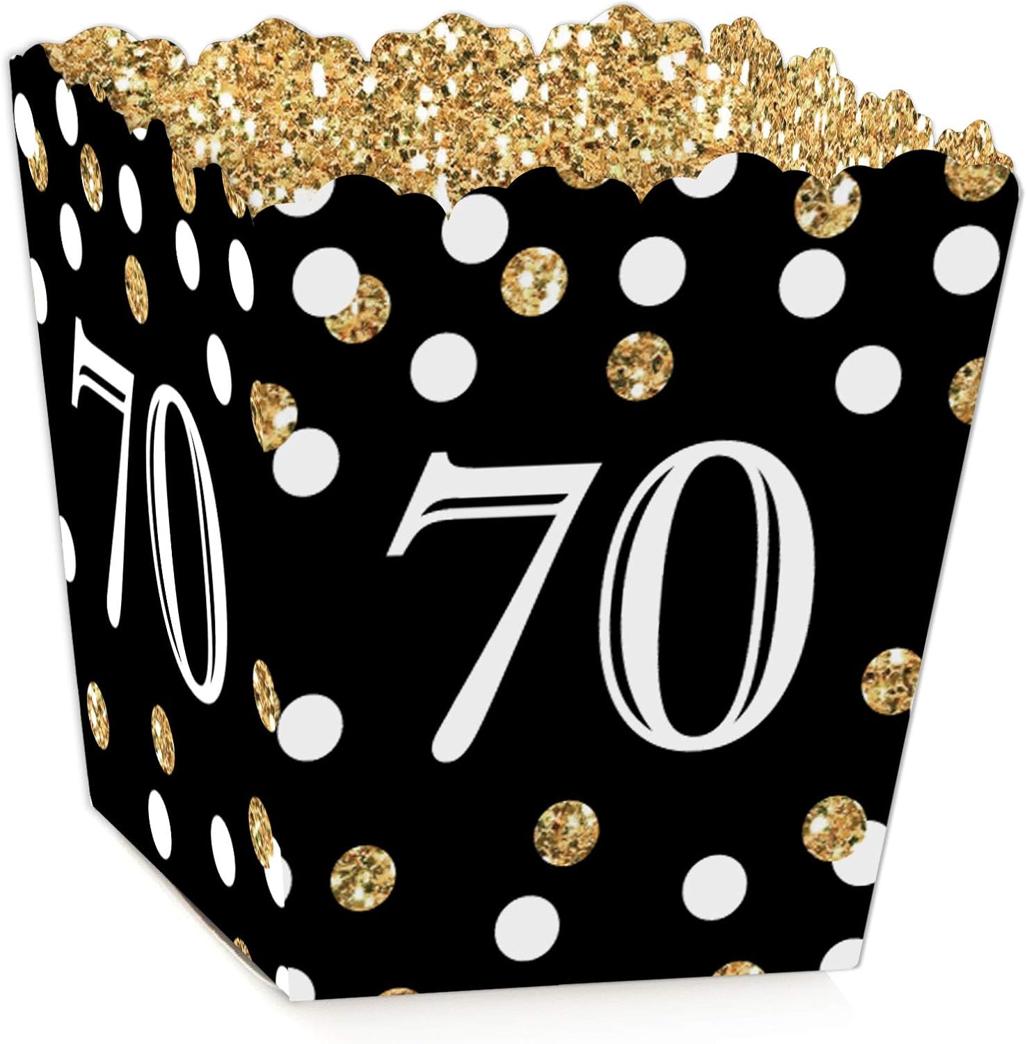 Amazon.com: Big Dot of Happiness Adult 70th Birthday - Gold - Party ...