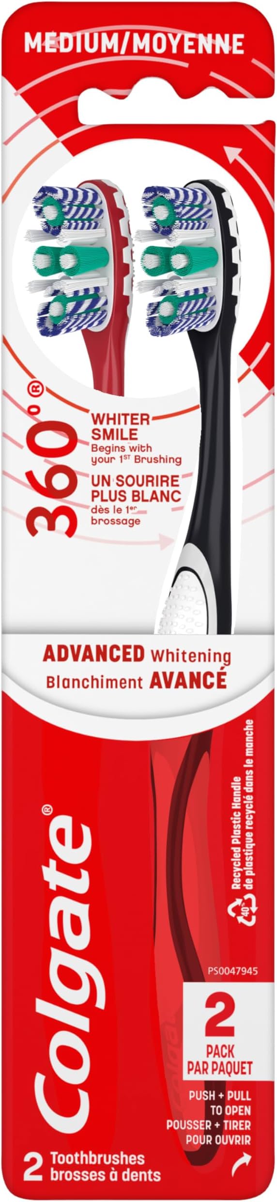 Amazon.com: Colgate 360 Whole Mouth Toothbrush, Adult Soft Toothbrush ...