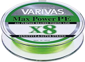 Amazon.com : Varivas Max Power PE x8 Braided Fishing Line, Green, 150m, 200m : Sports & Outdoors
