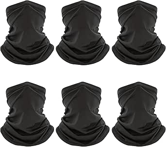 Amazon.com: 6 Pack Neck Gaiter Bandana Face Mask: Cooling Gator Mask ...