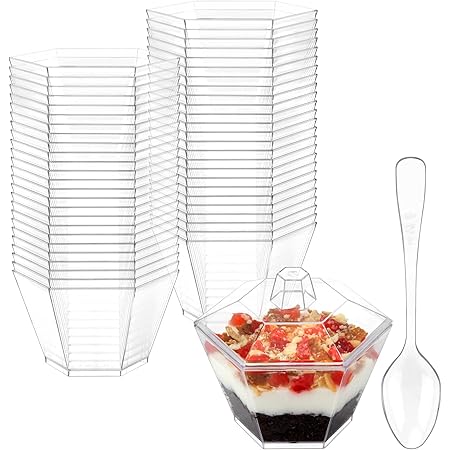 Amazon.com | HawHawToys Dessert Cups, 60 Pack 5.4oz Appetizer Cups ...