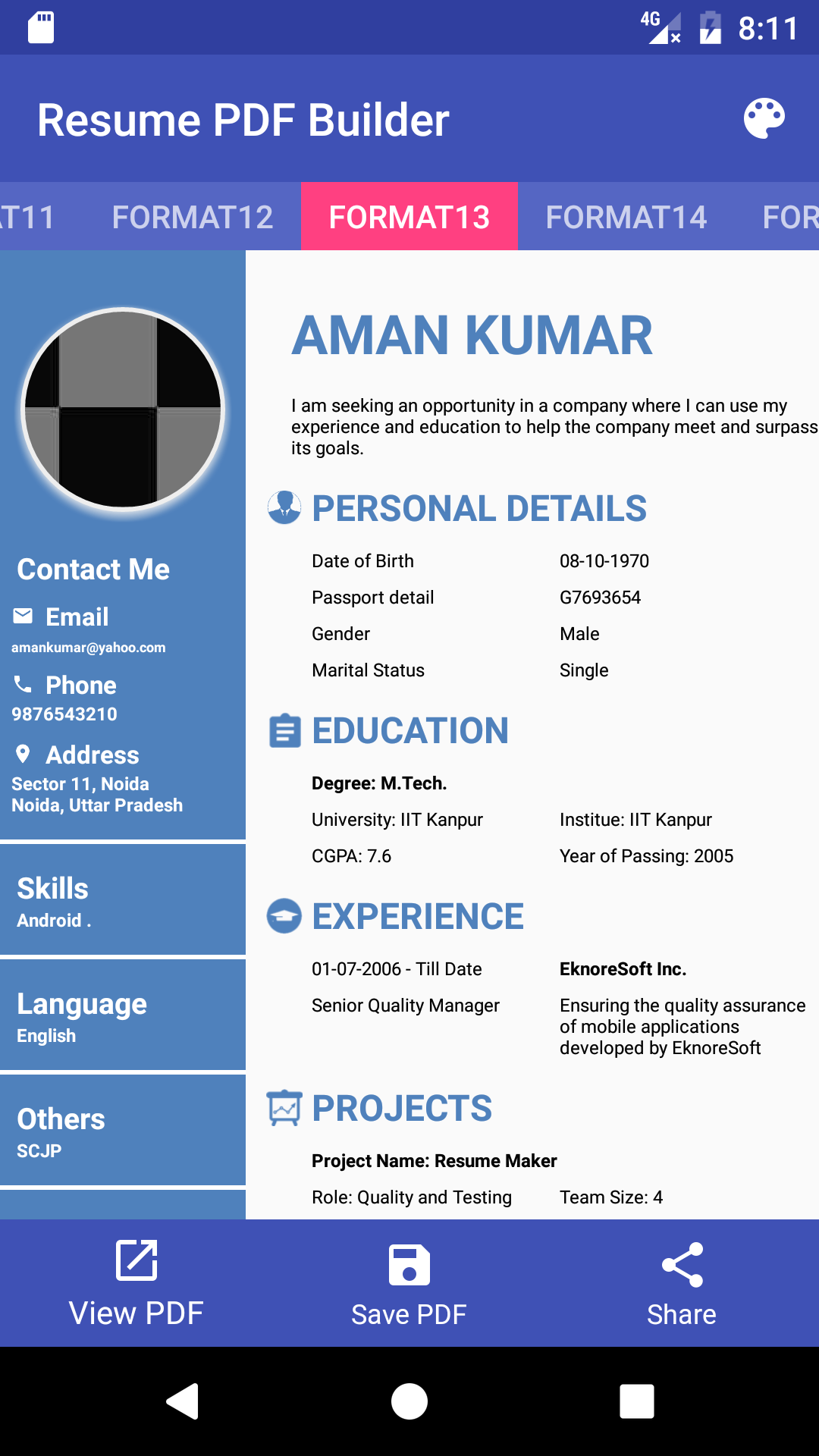 Resume PDF Maker - App on Amazon Appstore