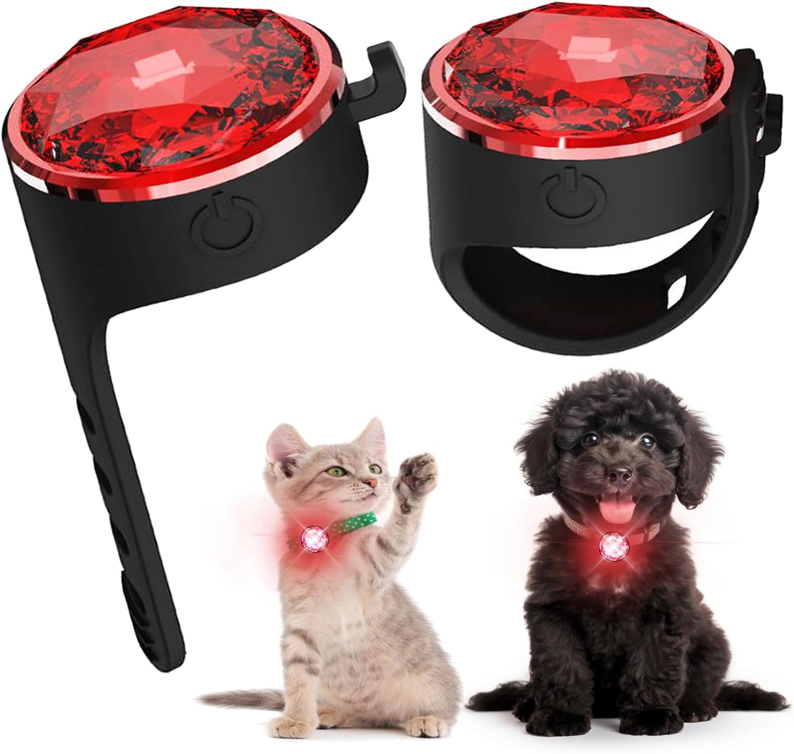 Amazon.com : Yesbular 2-Pack dog collar lights for nighttime clip on, 3 ...