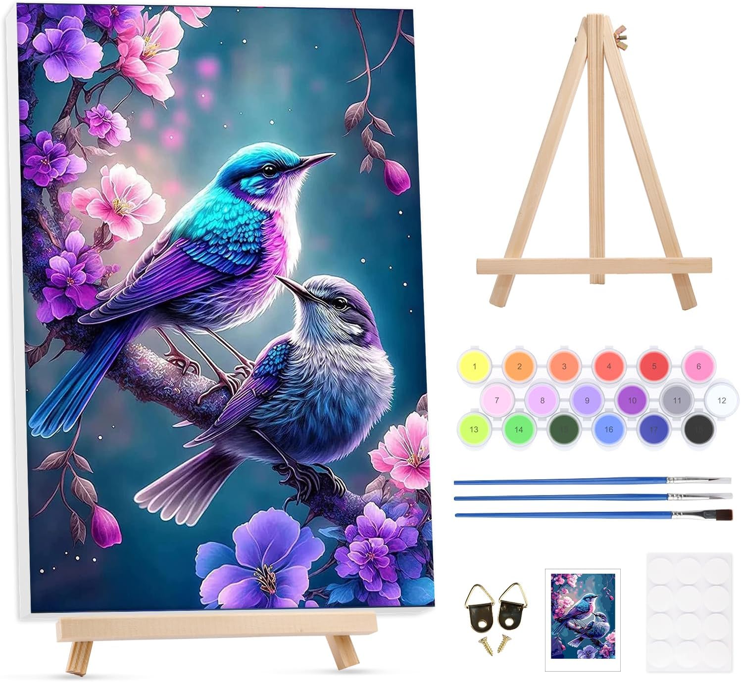 Amazon.com: Paint by Numbers Kit for Adults with Framed Canvas&Wooden ...