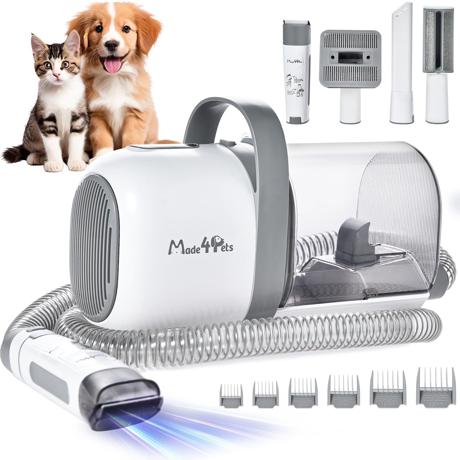 Amazon.com: Made4Pets Dog Grooming Kit Pet Grooming Vacuum for Dogs ...