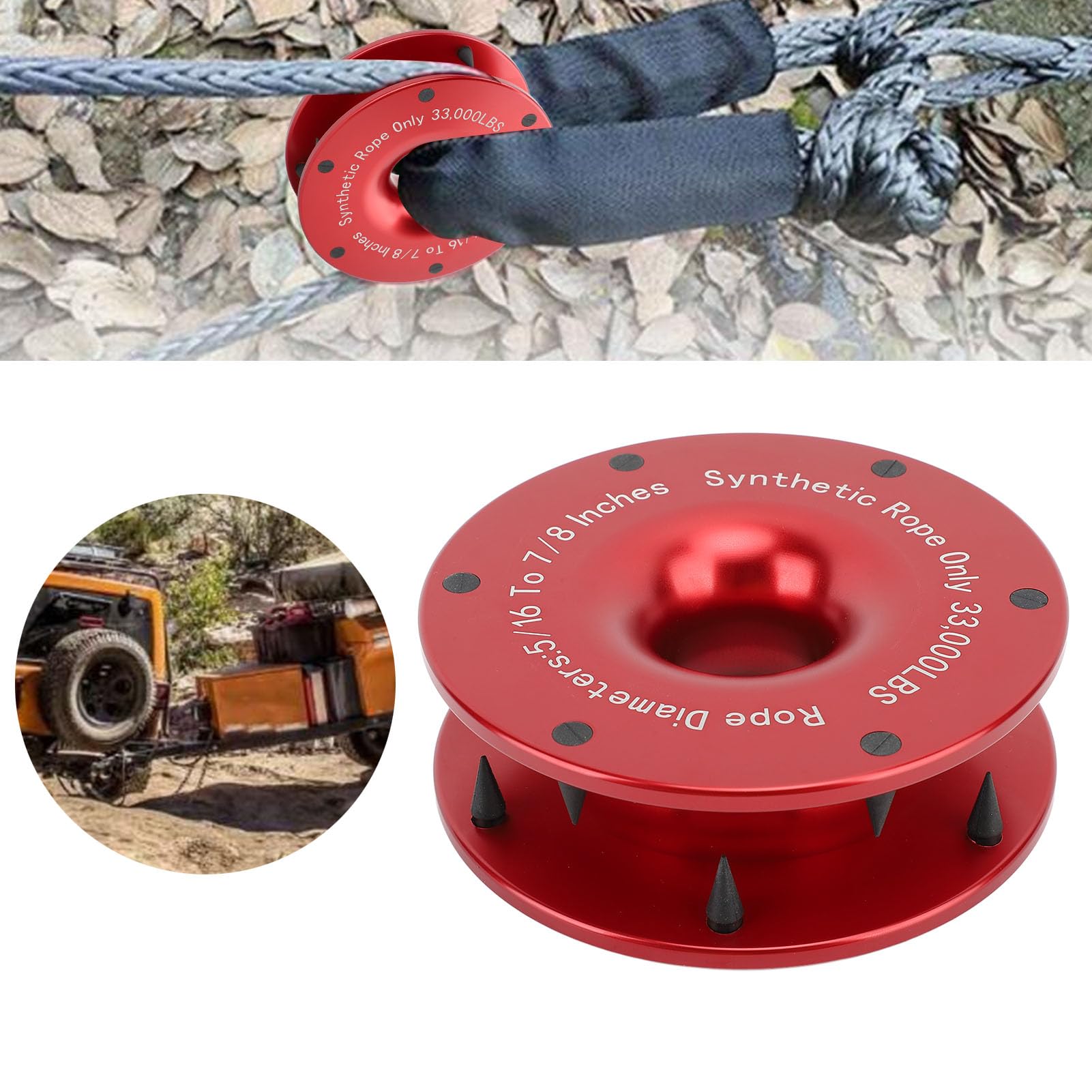 33000 Lbs Break Strength 33,000lb Winch Snatch Towing Ring ...