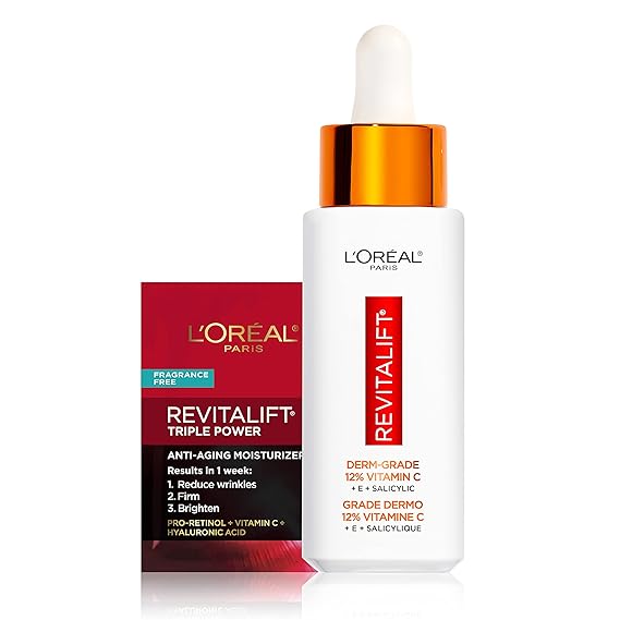 Amazon.com: L'Oreal Paris Revitalift 12% Pure Vitamin C Serum, Vitamin ...