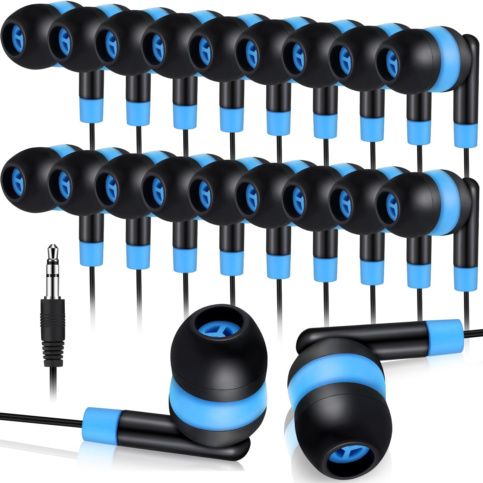 Amazon.com: Kanayu 100 Pack Wired Earbuds Bulk for Classroom Ear ...