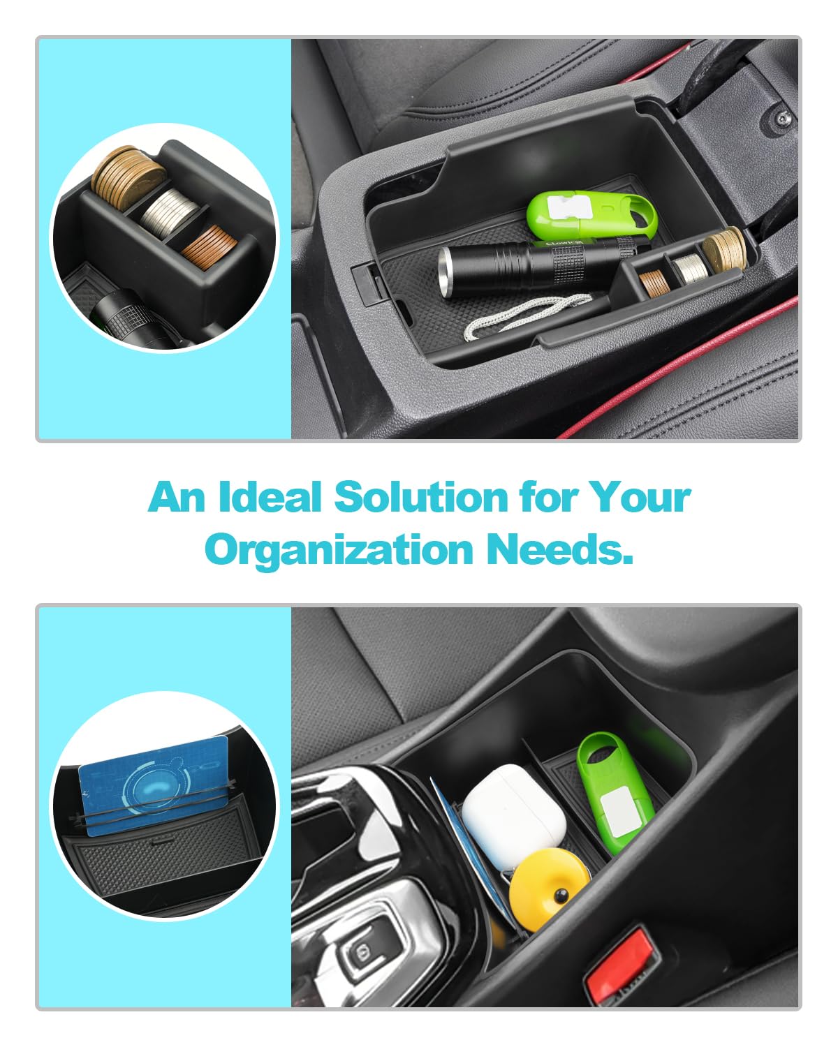 Snapklik.com : 2 Pack 2024 2025 Trax Center Console Organizer Tray For ...