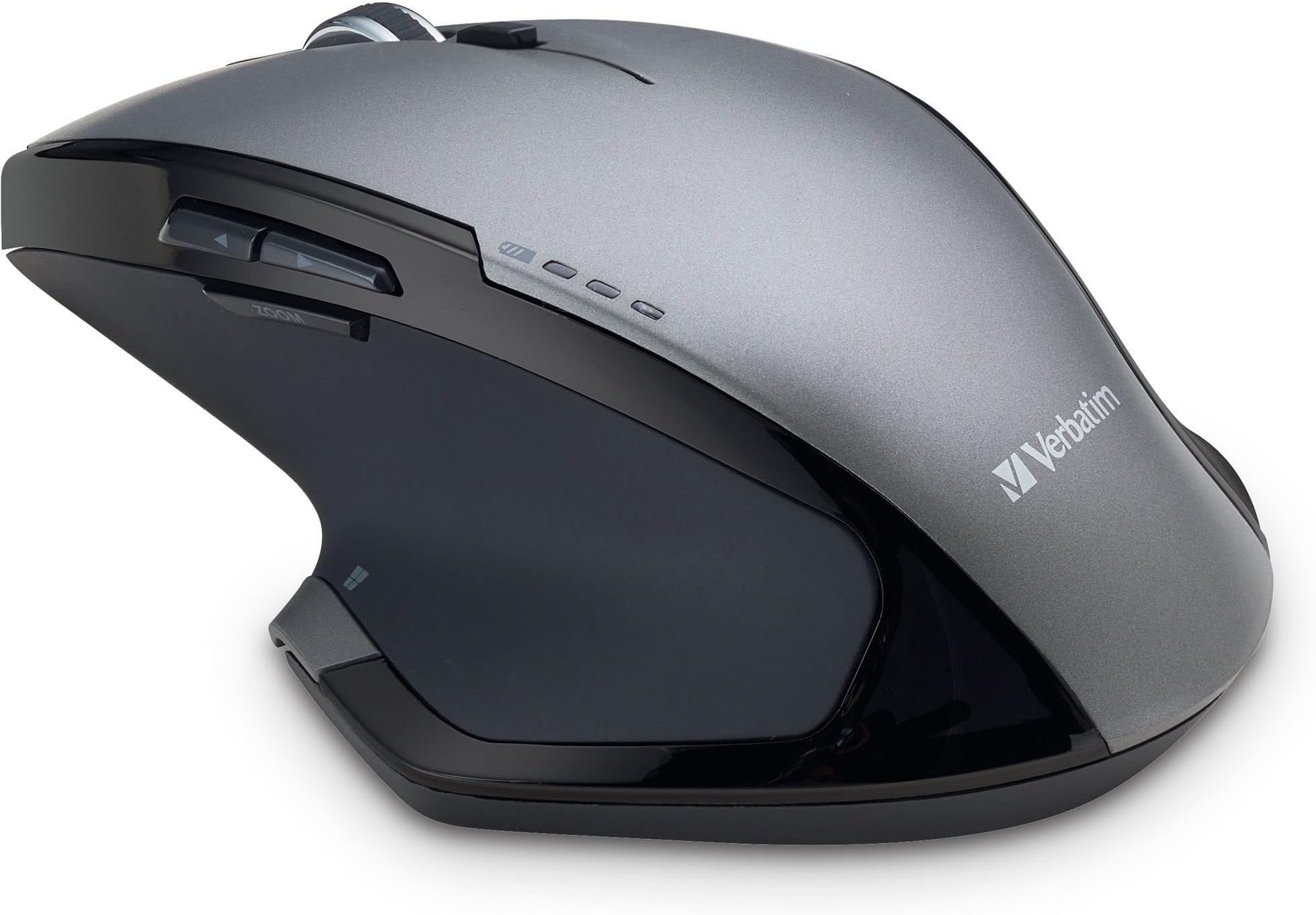 Verbatim Wireless Desktop 8-Button Deluxe Mouse - Ergonomic, Blue LED ...