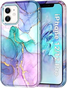 Amazon.com: Btscase for iPhone 12 Case/iPhone 12 Pro Case, Heavy Duty Three Layer Marble ...