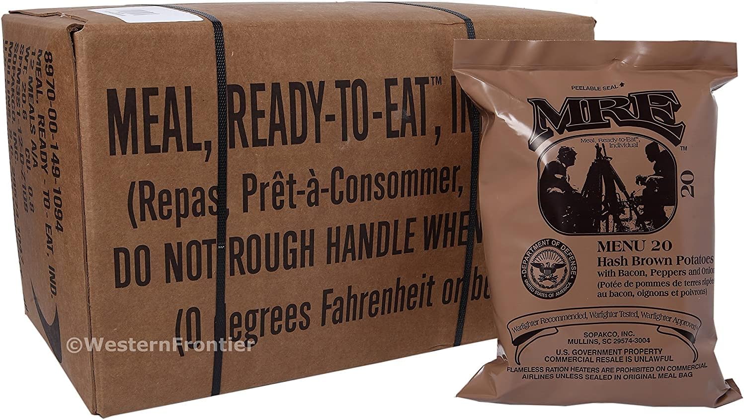 Amazon.com: Western Frontier MRE B-Menu Case, 2018 Inspection Date Military Meal-Ready-to-Eat ...