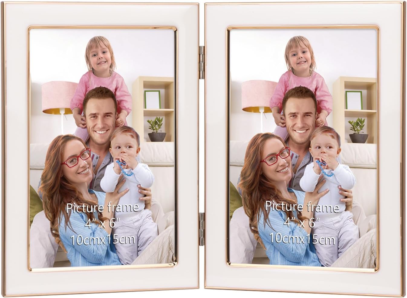 Amazon.com - 4x6 Hinged Double Cast Metal Picture Frames, Gold Rope Design