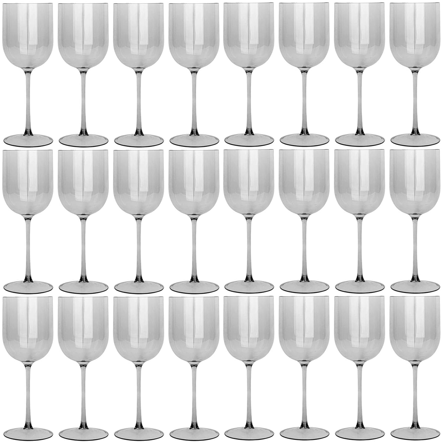 Amazon.com: Blue Sky Smokey Grey Wine Glasses 12 oz (25 Count ...