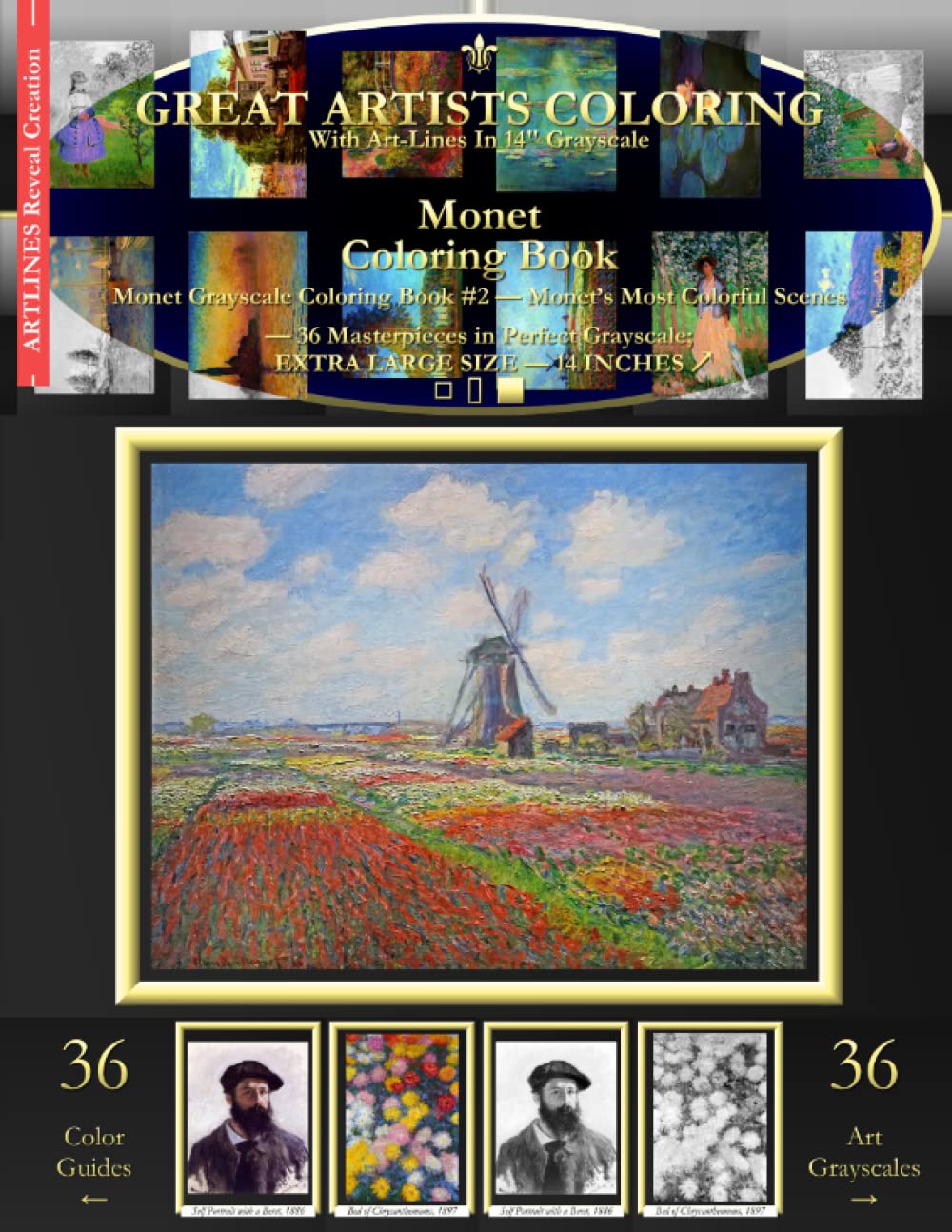 Amazon.com: Claude Monet Coloring Book: Claude Monet Grayscale Coloring ...