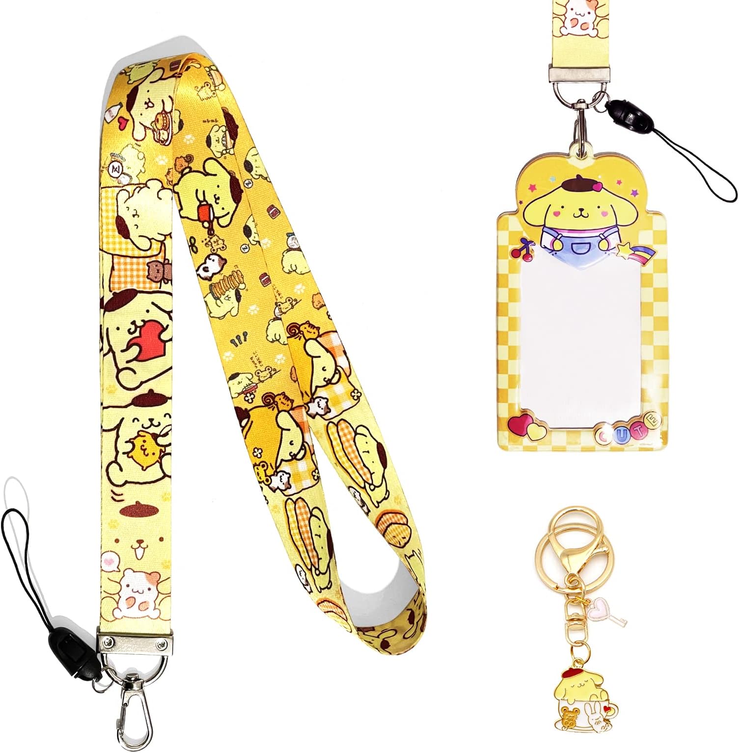 Amazon.com : Kawaii Pompompurin ID Badge Holder with Lanyard ...