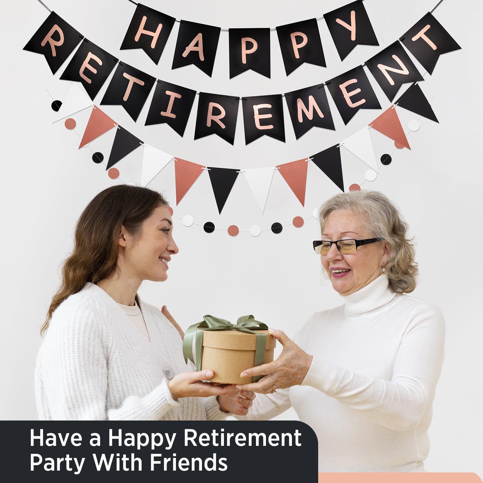 Snapklik.com : Happy Retirement Banner Assembled Rosa And Gold ...