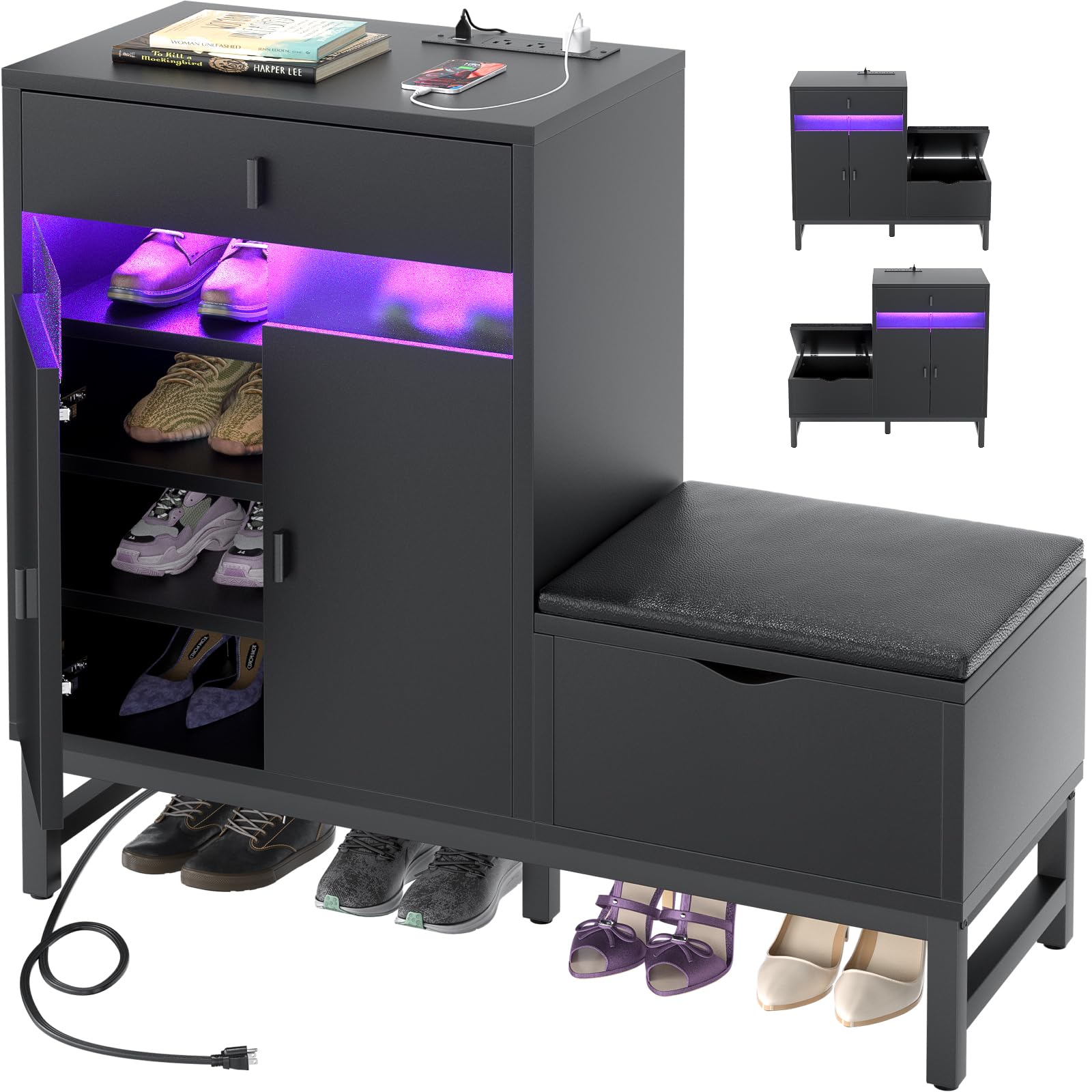 Buy armocity Shoe Cabinet Storage for Entryway - Freestanding Shoe Rack ...