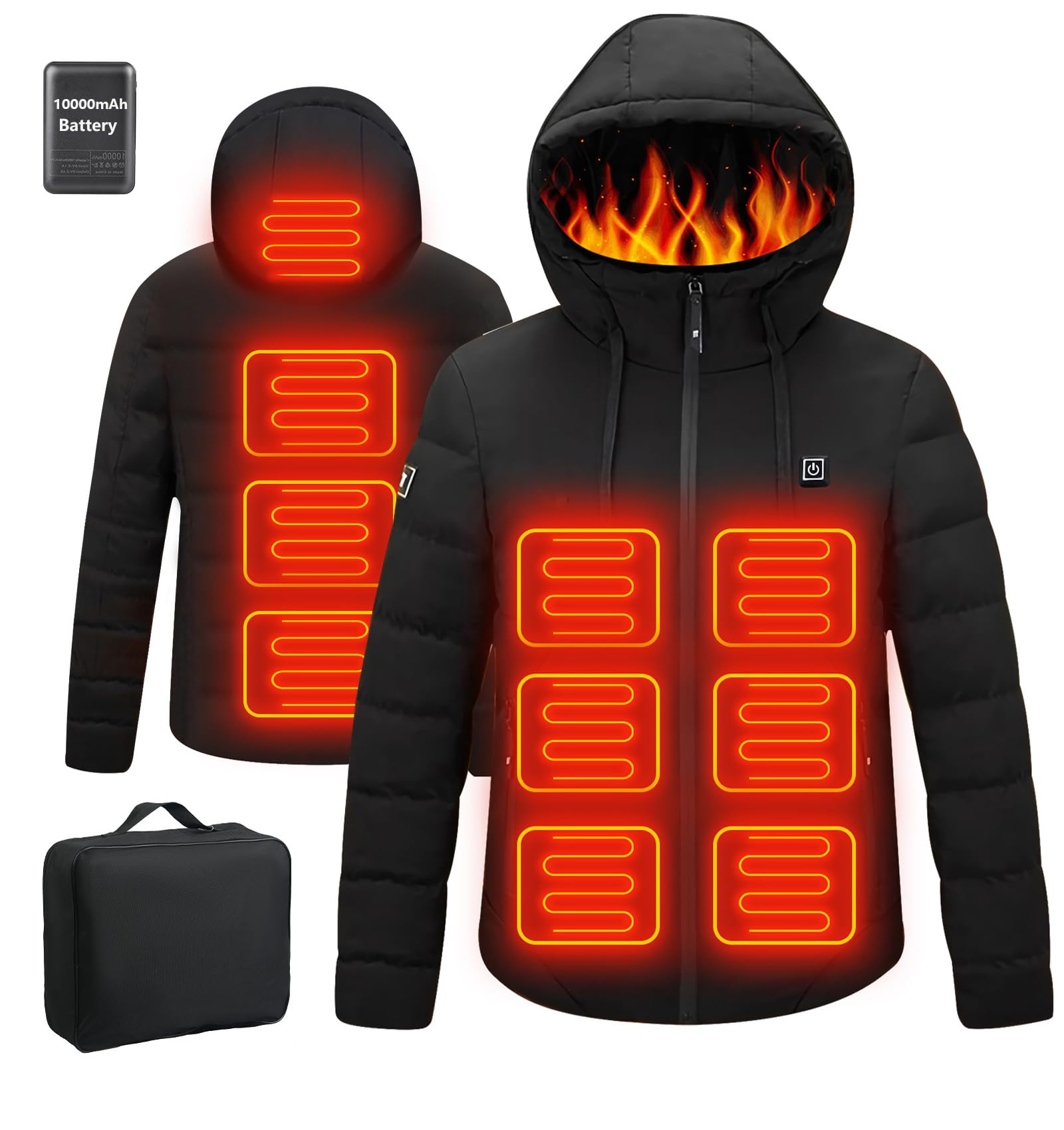 Amazon.com: Qdreclod Heated Jackets for Men Women with Battery Pack ...