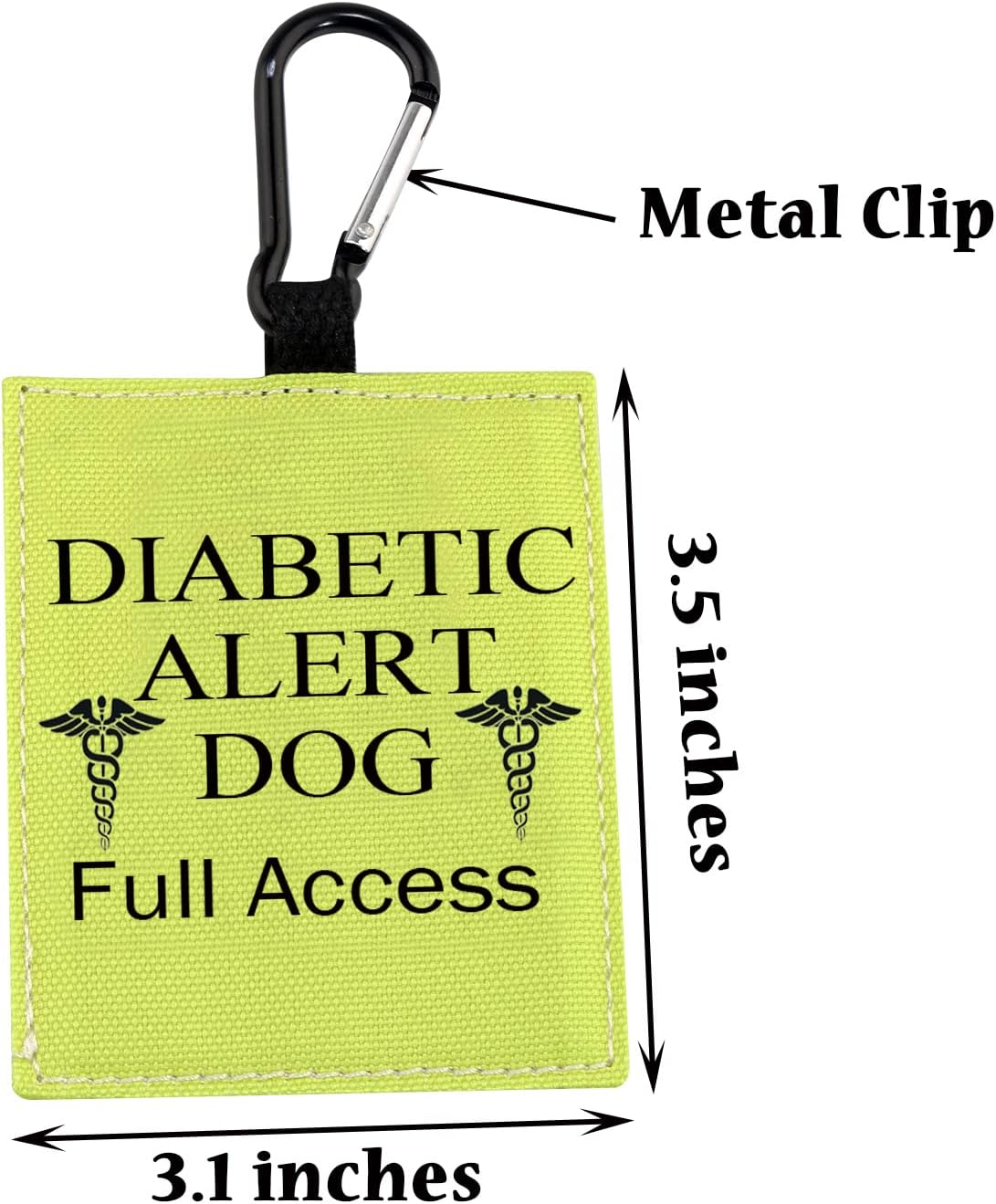 Diabetic Alert Dog Full Access Hang Tag Medical Alert Hanging Patches ...