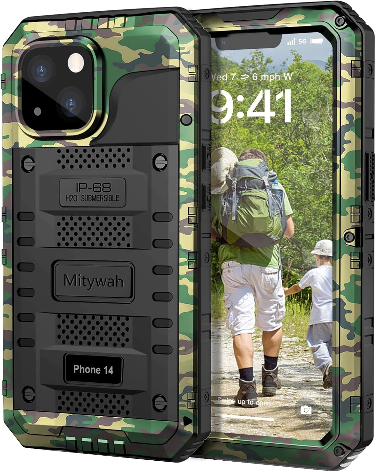 Amazon.com: Mitywah Waterproof Case for iPhone 14, Heavy Duty ...