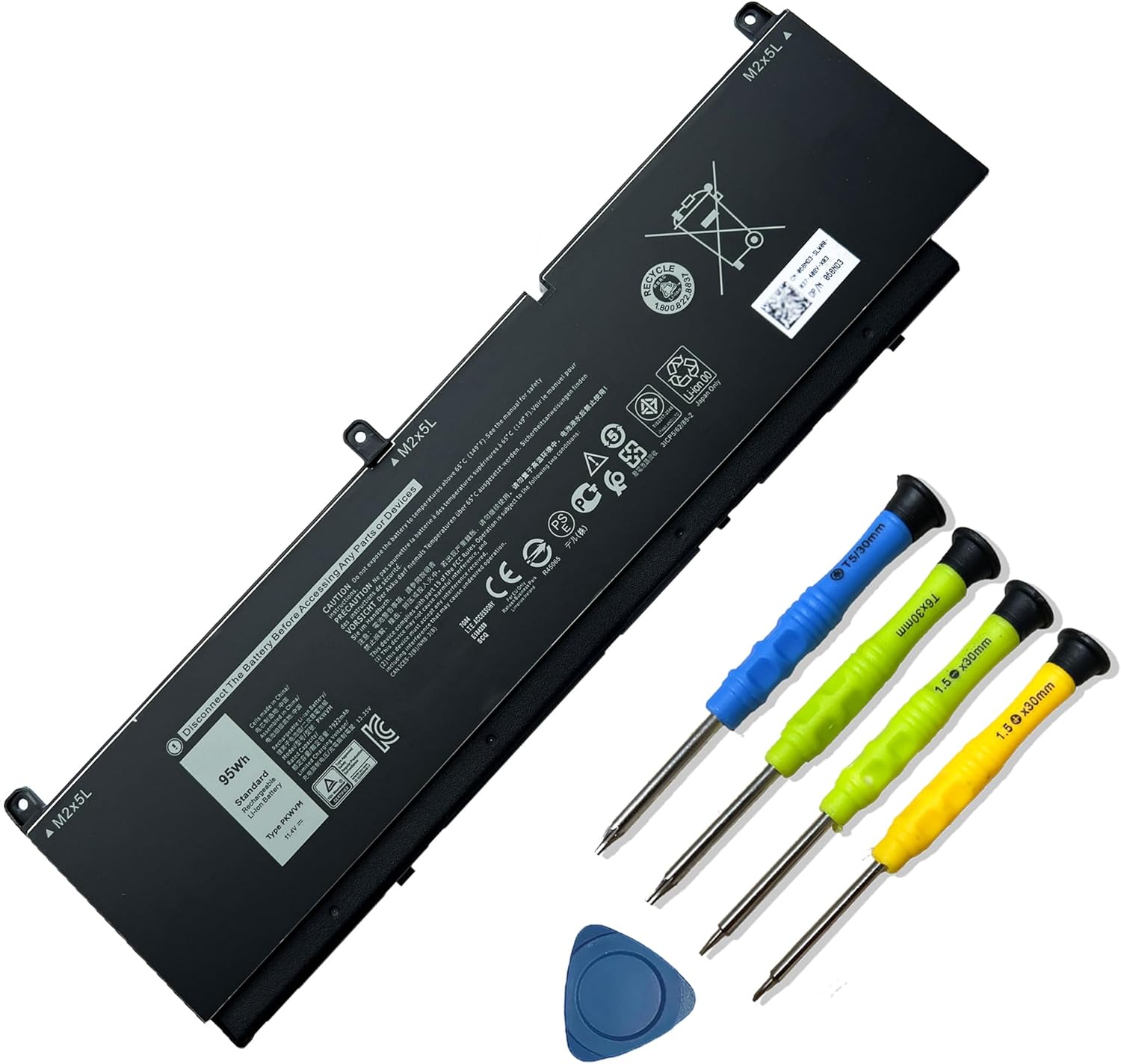 Amazon.com: Mobik 95Wh PKWVM 6-Cells Laptop Battery Replacement for ...