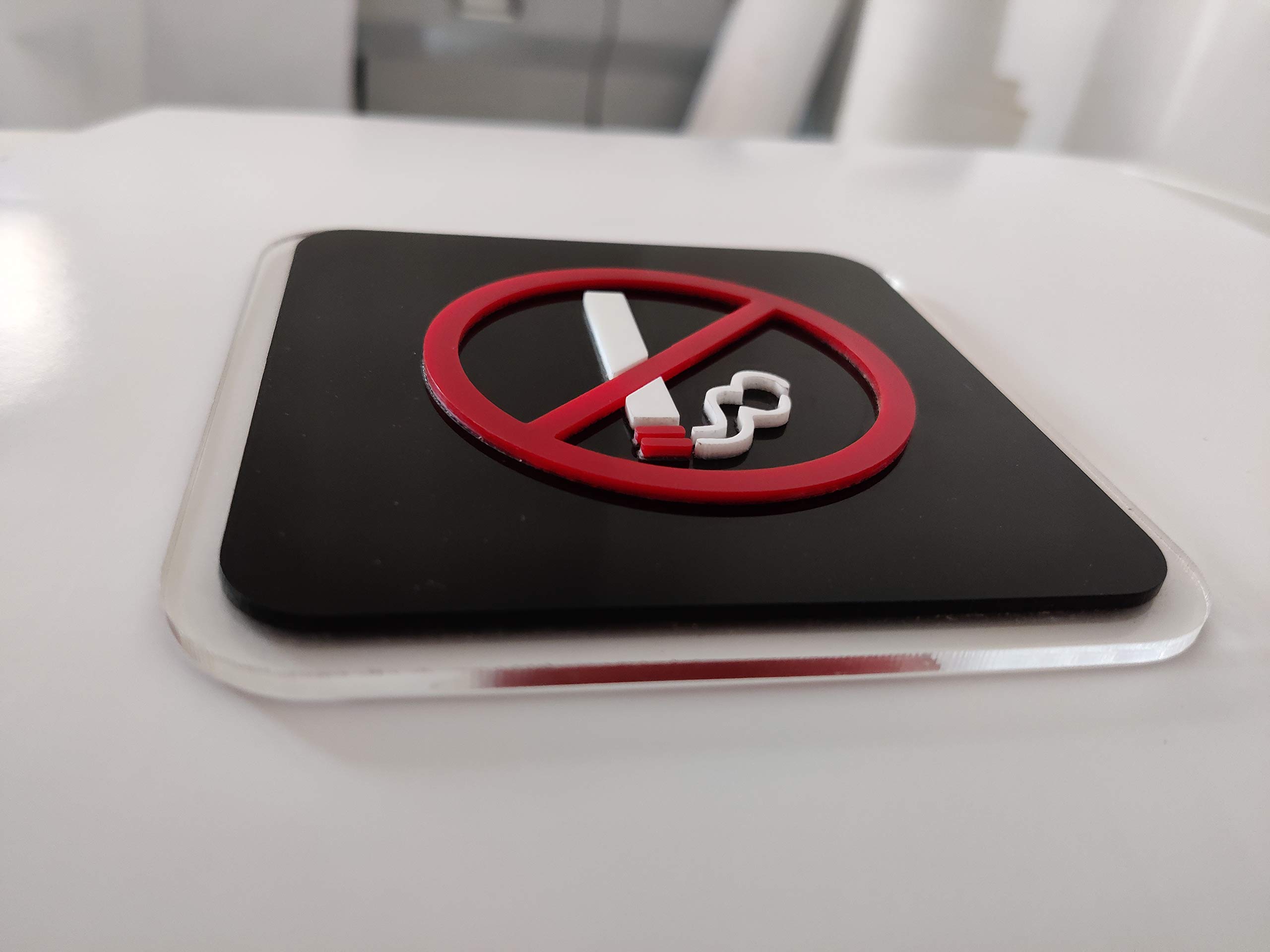 Buy SIGN EVER No Smoking Acrylic Signage Boards For Bank Office ...