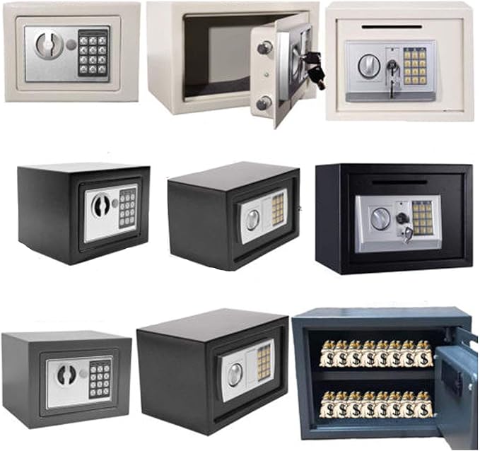 Digital Code Safe Box with 2 Emergency Keys - Lockable Security for ...