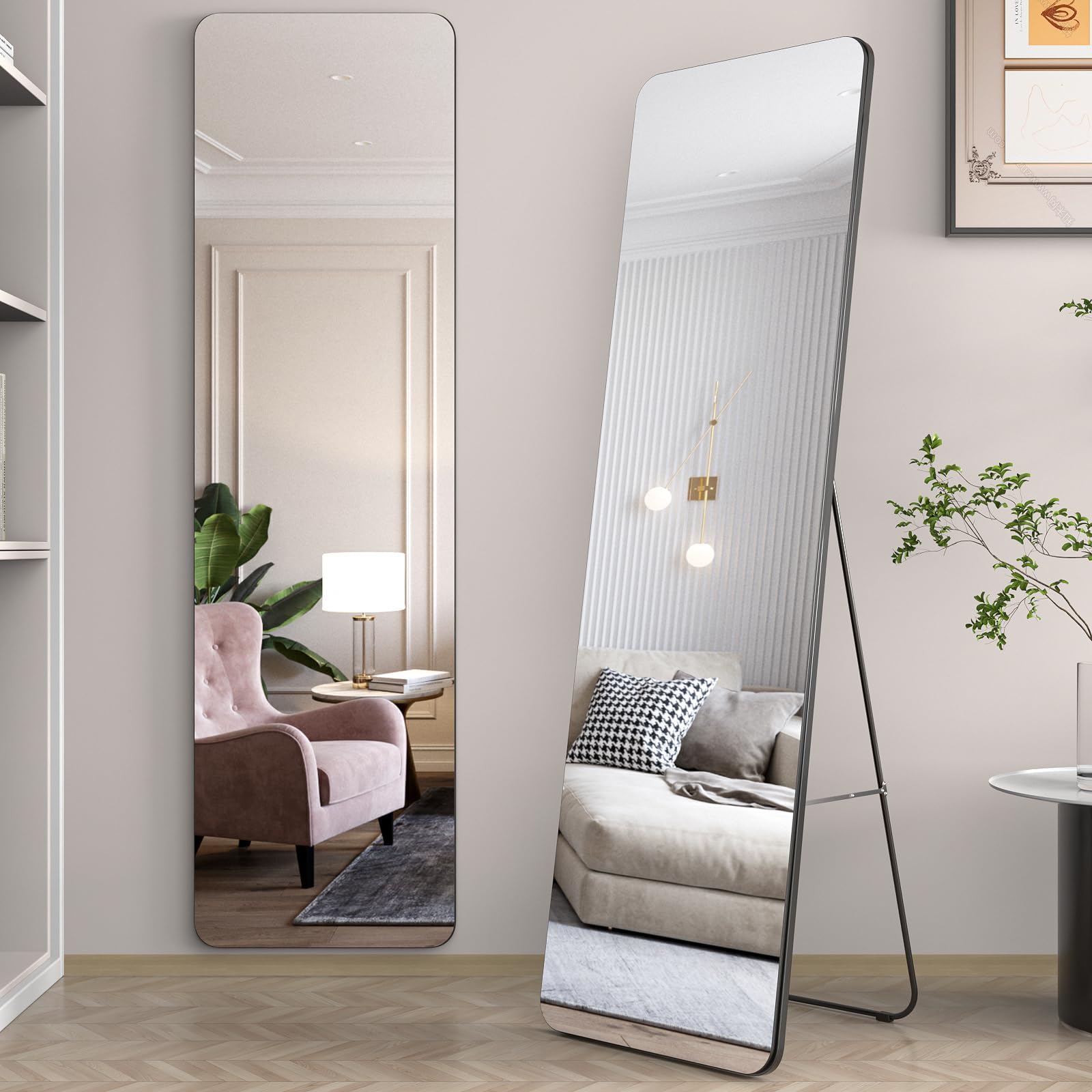 Amazon.com: Naomi Home Modern Full Length Mirror, Large Freestanding ...