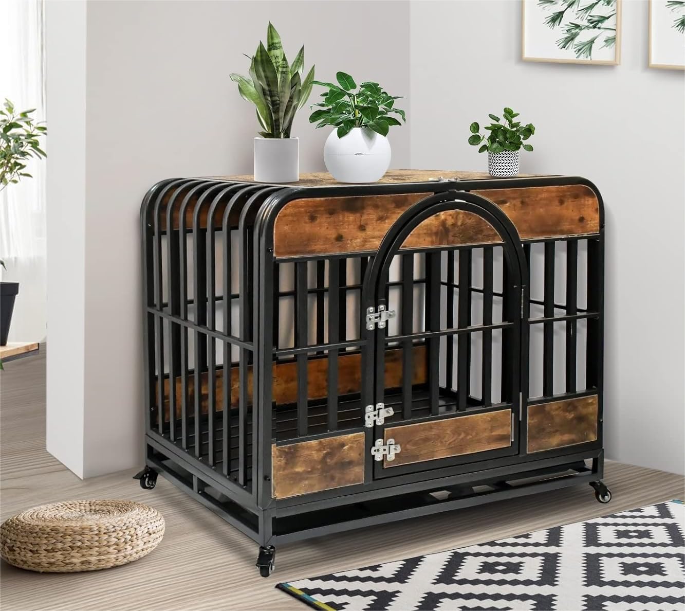 Amazon.com : DISHUP Furniture Style Dog Crate, 38in Dog Kennel with ...
