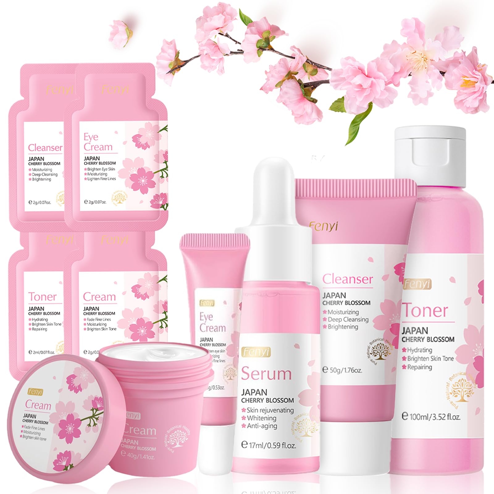 Leogony 9PCS Skin Care Sets for Teenage Girls, Sakura Skincare for Kids ...