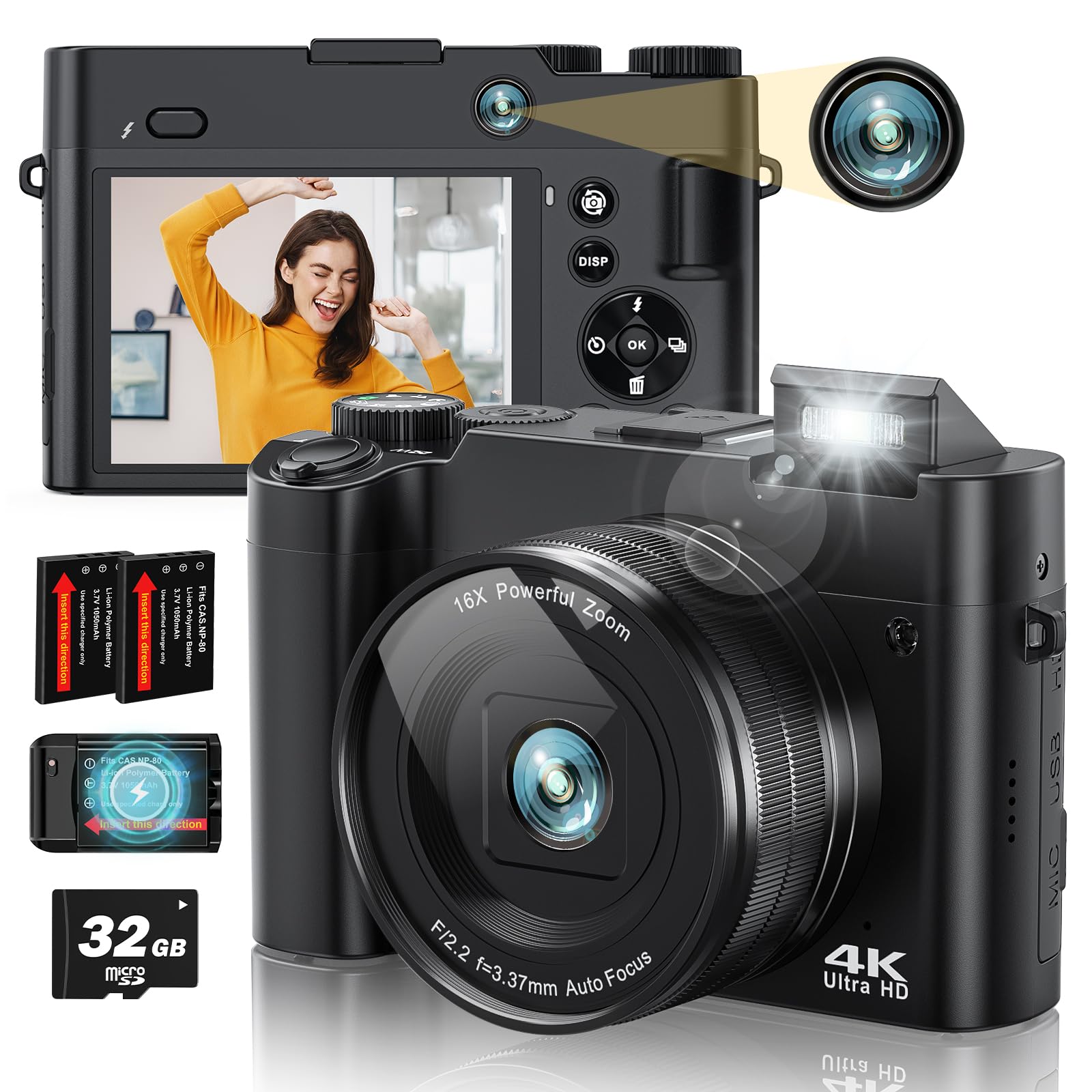 Amazon Canada: Newest 4K Digital Camera for Photography 64MP Selfie ...