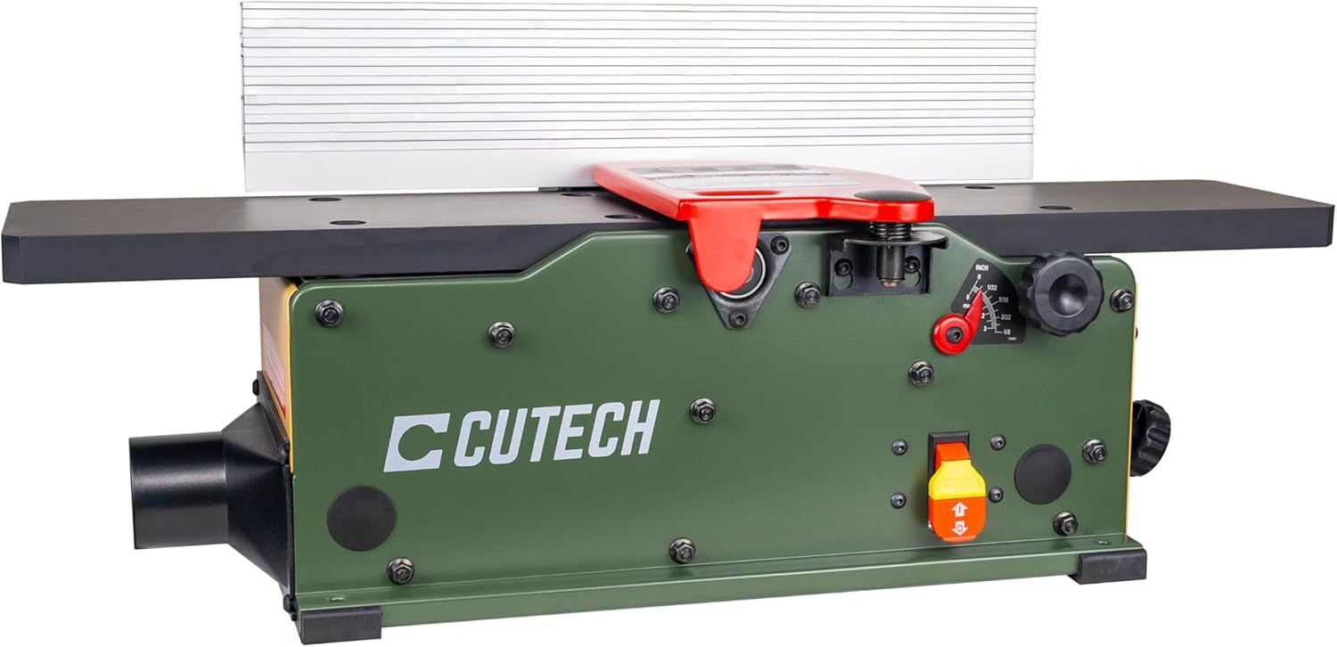 Cutech 40160HB 6-Inch Spiral Cutterhead Benchtop Jointer with teflon ...