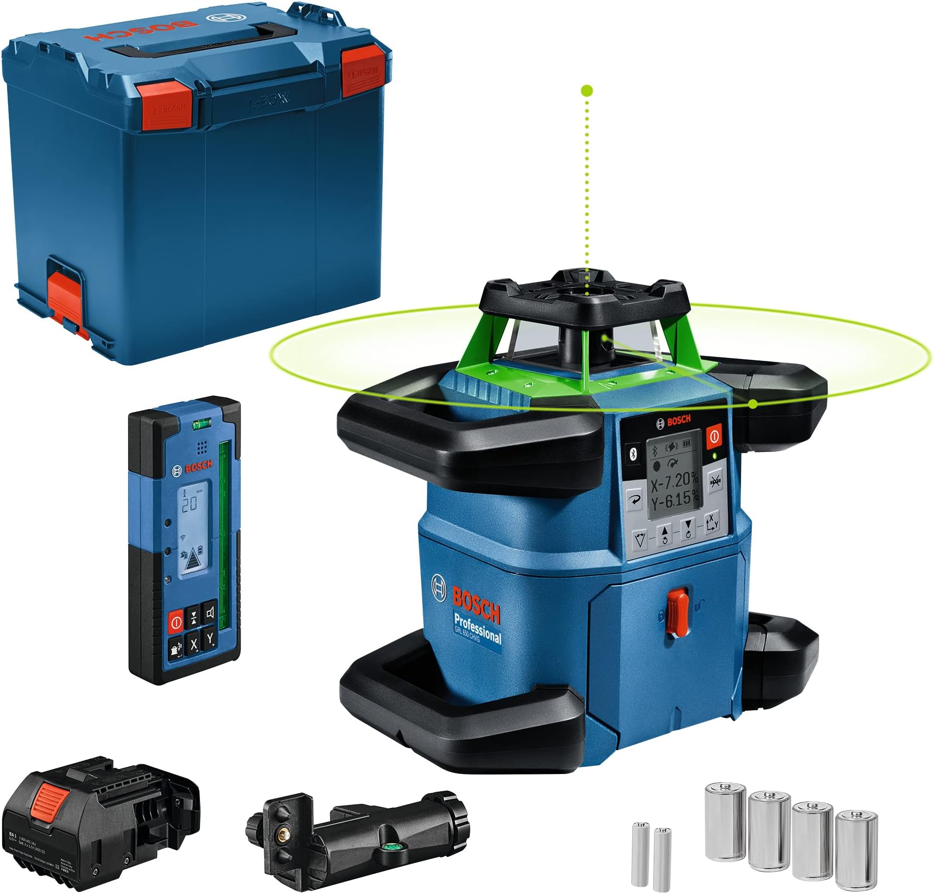 Bosch Professional 18V System laser rotatif GRL 650 CHVG (laser vert ...