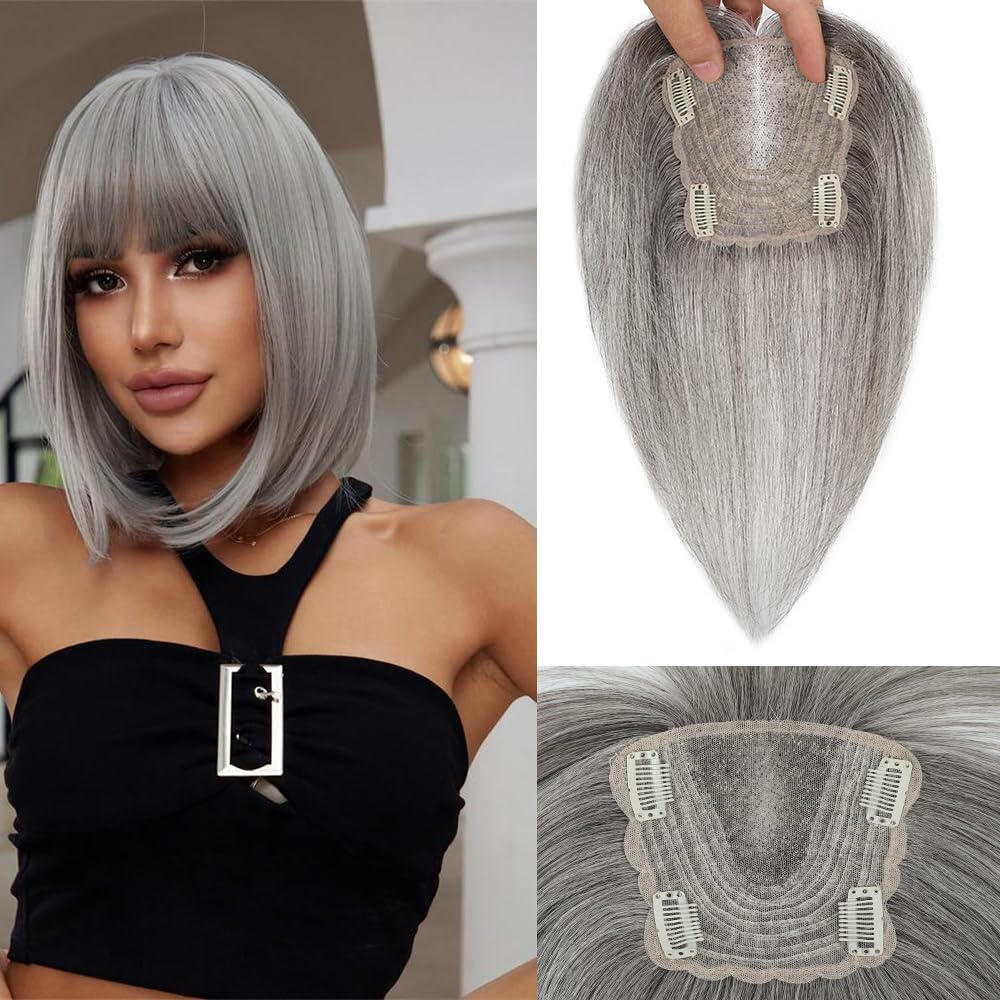 Amazon.com : HVVZOY Hair Toppers for Women Real Human Hair, 360° 3D Real Human Hair Toppers for ...