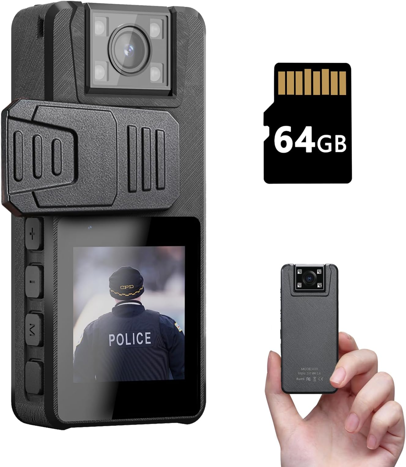 Amazon.com : Pyle Police Security Video Compact Camera - HD 2304x1296p ...