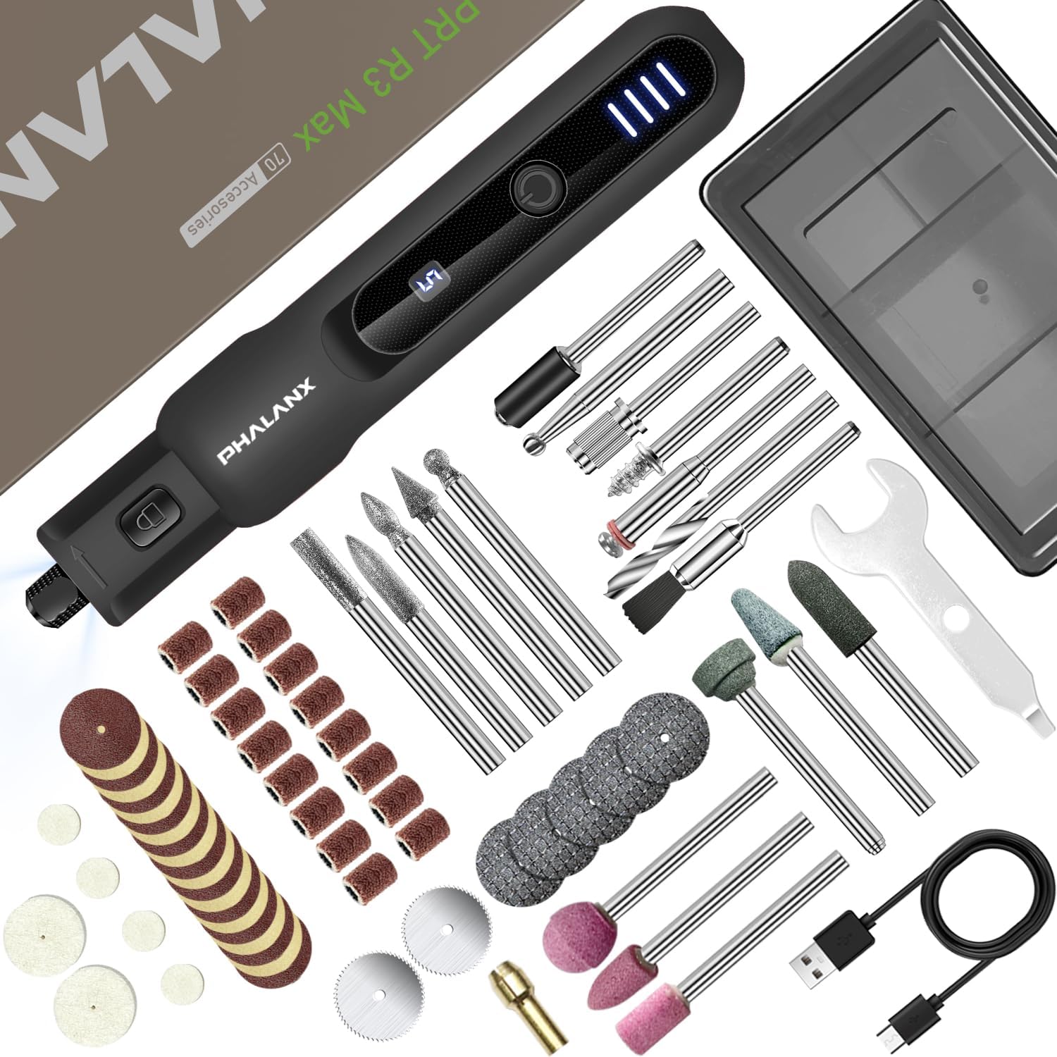 Cordless Mini Grinder, 3 Speed Adjustable Electric Grinder Pen Rotary ...