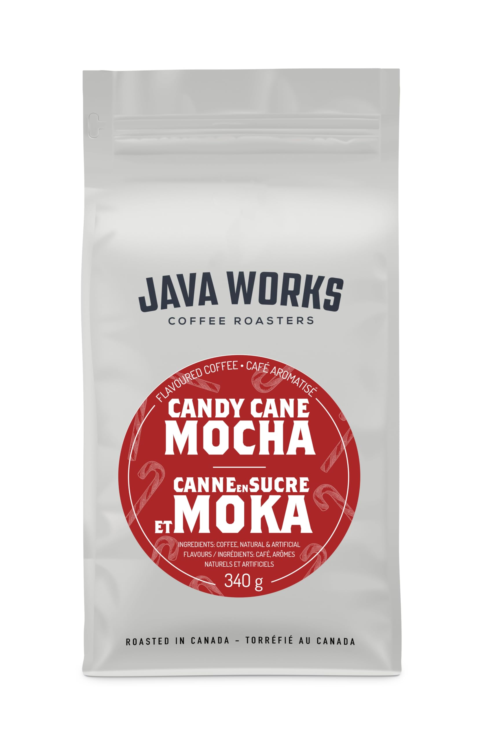 Java Works Coffee - Candy Cane Mocha Flavoured Coffee, 340 Grams ...