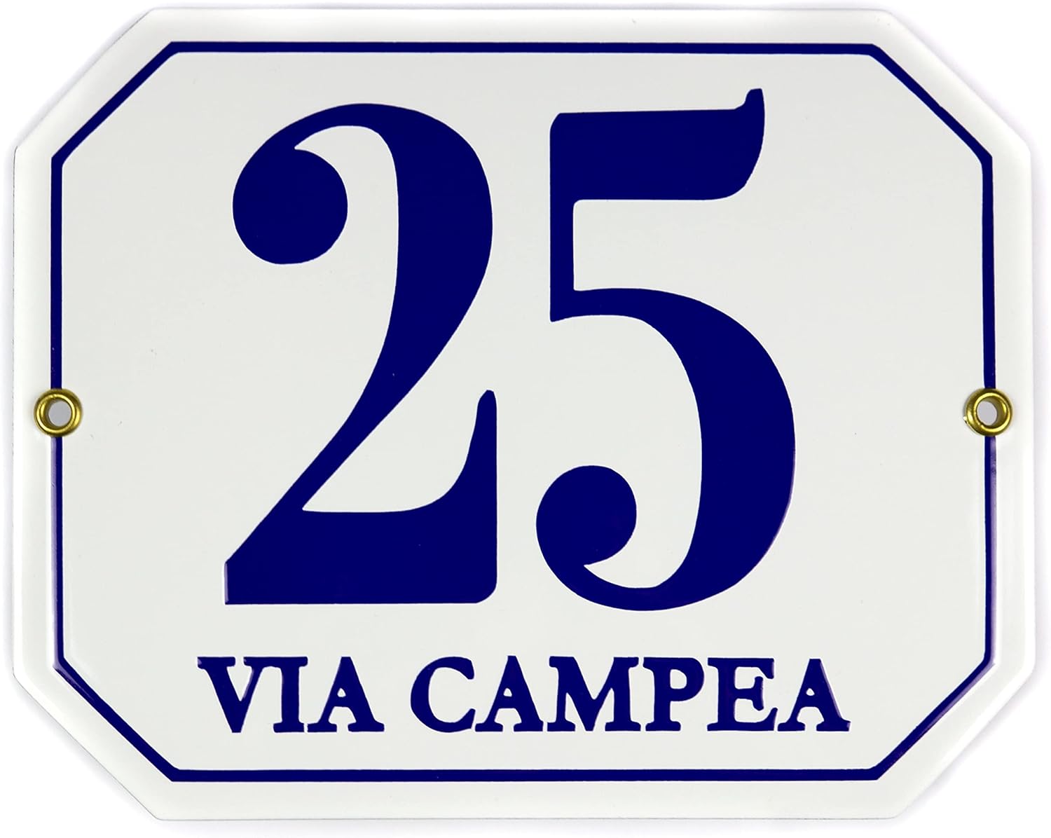 Numero Civico Esterno con Indirizzo - 16x20 cm - Targhe Personalizzate ...