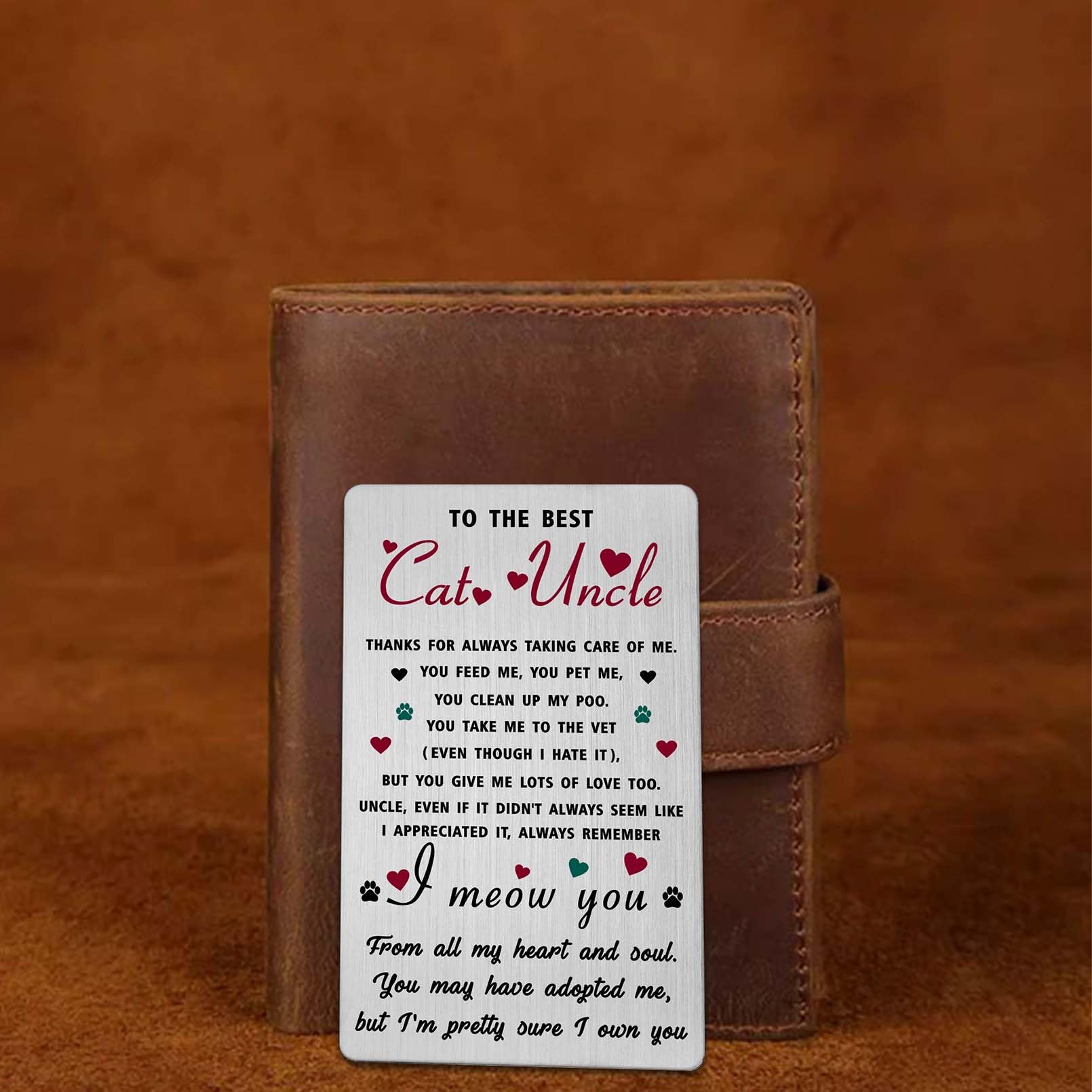 Richesele Cat Uncle Gifts for Men – Best Cat Uncle Ever Gifts Card from ...