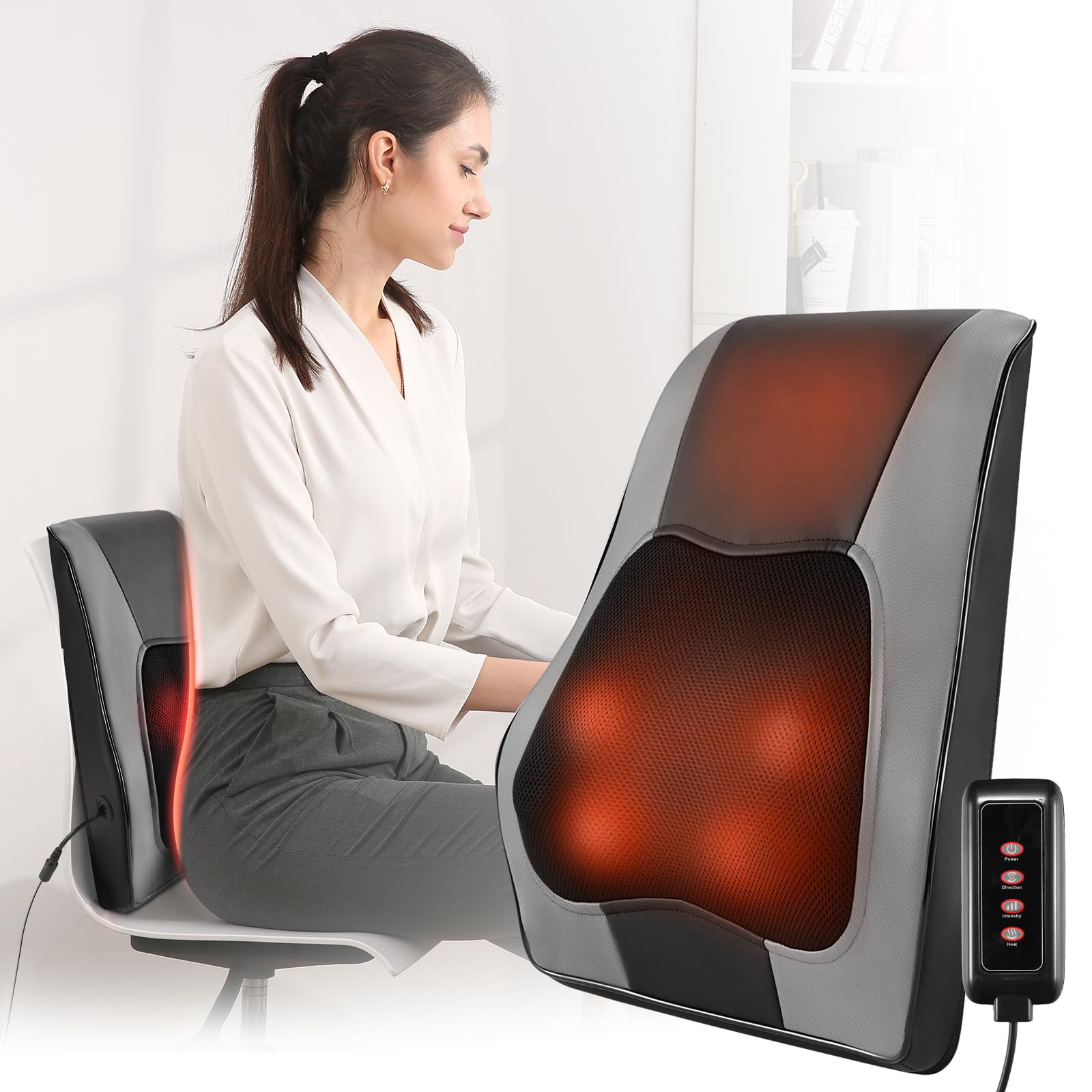 Amazon.com: Careboda Shiatsu Back Massager with Heat, 3D Deep Kneading ...